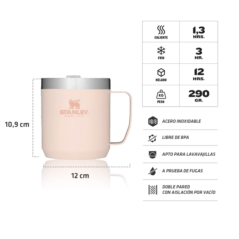 Taza Stanley Camp Mug 354 Ml Rosa | Stanley Argentina - Tienda Oficial ...