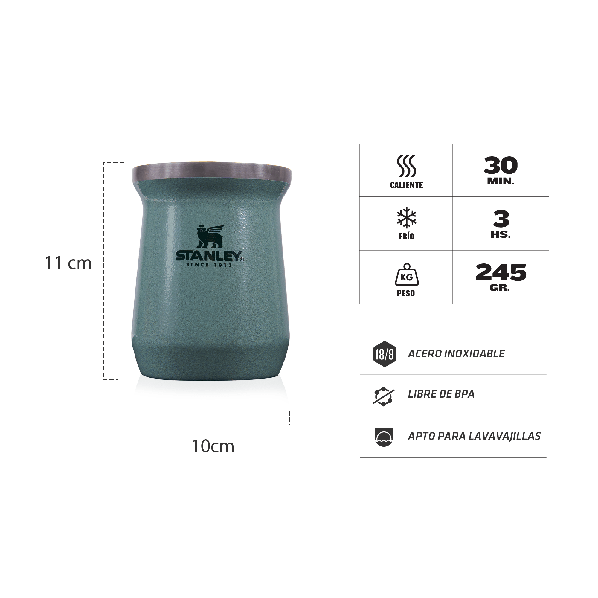 Combo Stanley Termo 950 ML+ Mate 236 ML NEGRO | Stanley Argentina ...